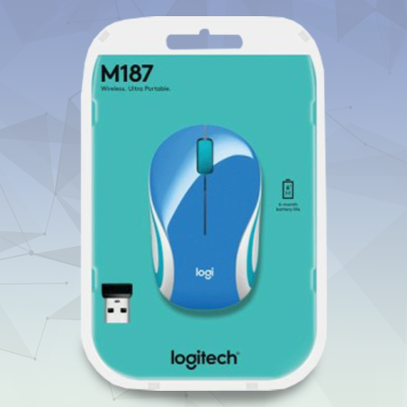 MOUSE INALÁMBRICO M187 LOGITECH BLU